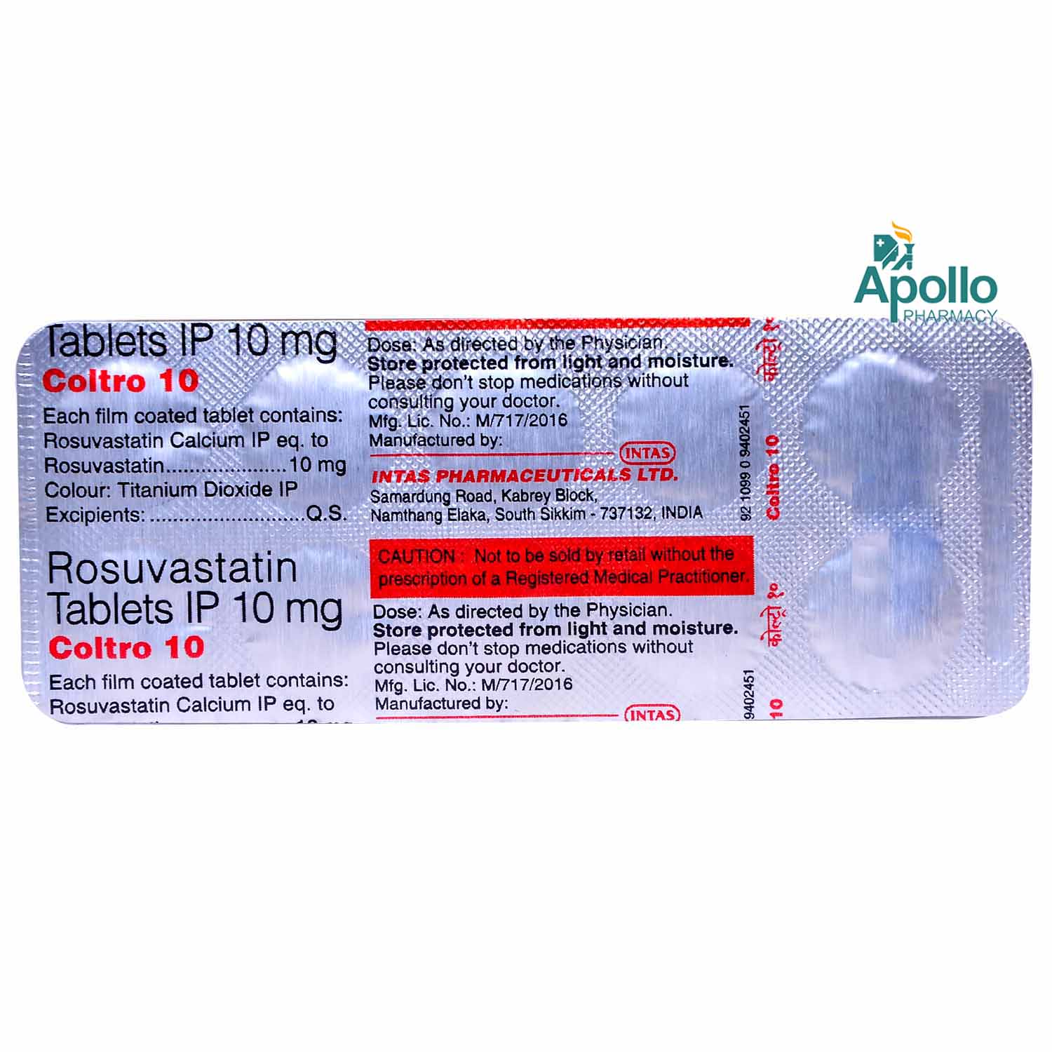 Coltro 10 Tablet 10's Price, Uses, Side Effects, Composition - Apollo ...