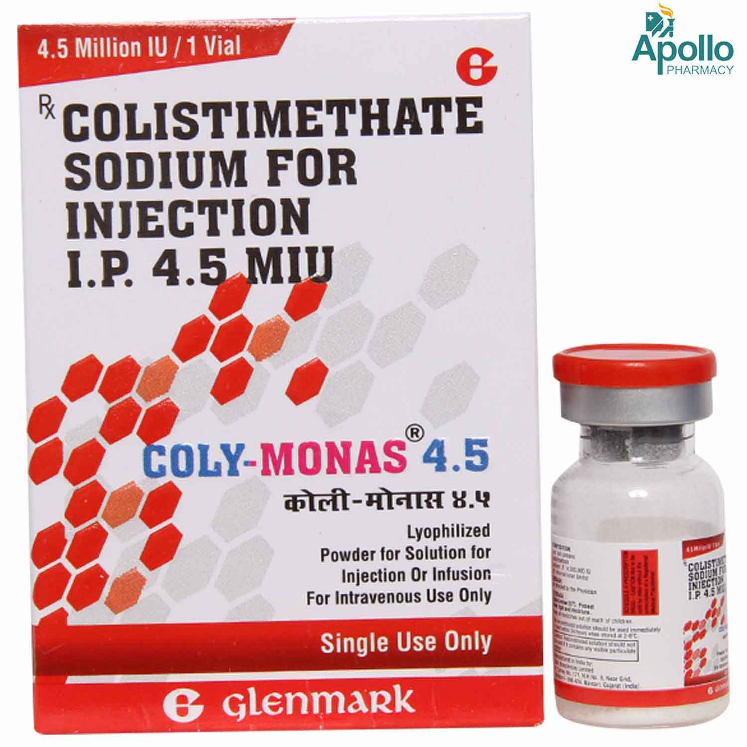 COLY MONAS 4.5MIU INJECTION Price, Uses, Side Effects, Composition ...