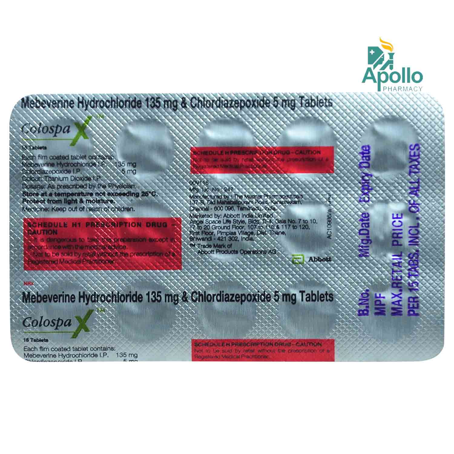 Colospa X Tablet | Uses, Side Effects, Price | Apollo Pharmacy