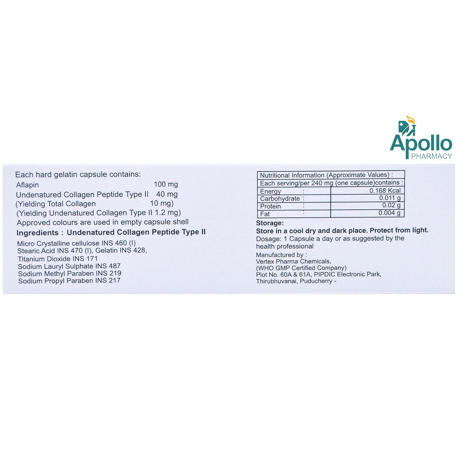 Collashine UC Capsule 10's Price, Uses, Side Effects, Composition ...