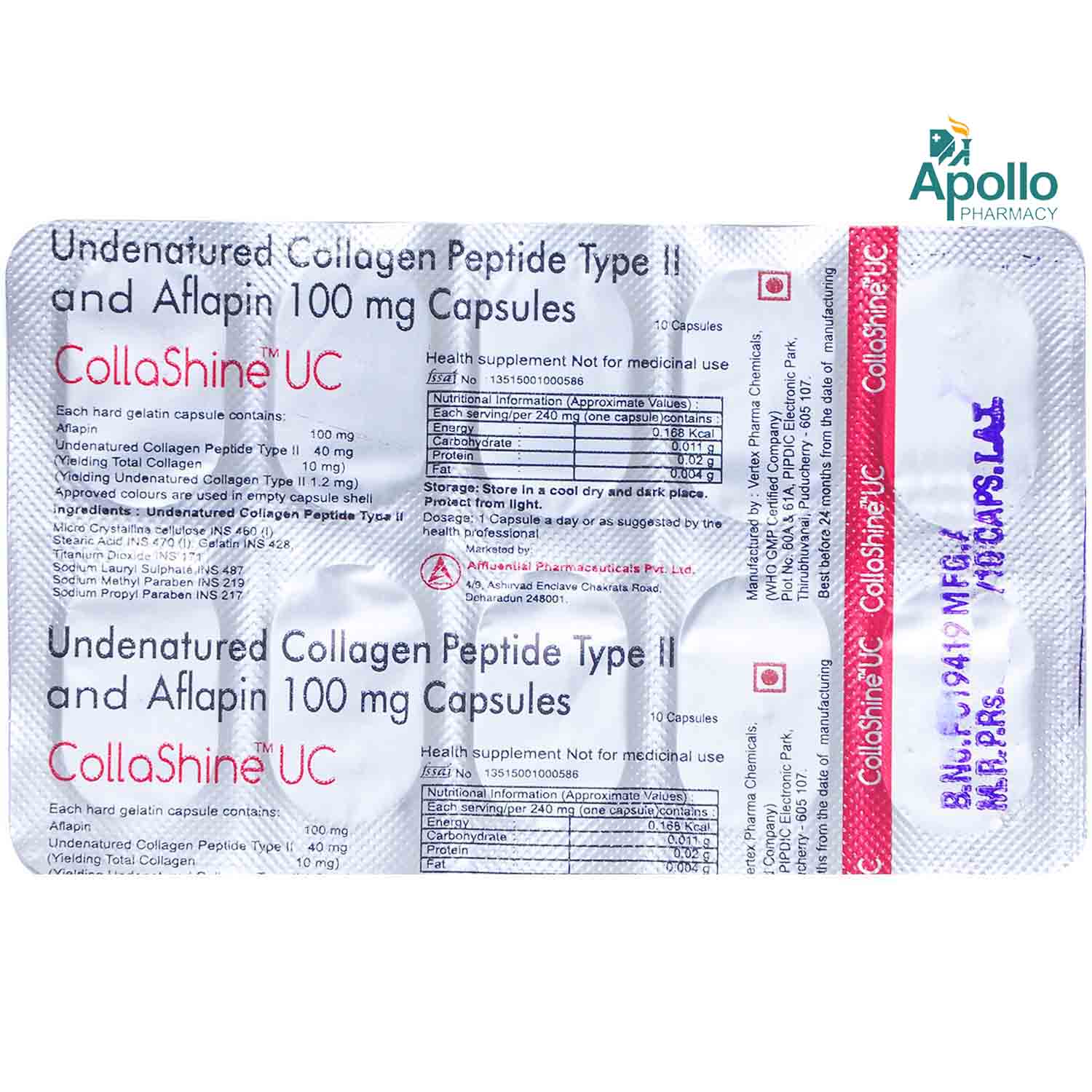 Collashine UC Capsule 10's Price, Uses, Side Effects, Composition ...