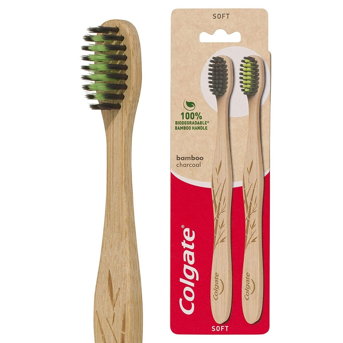 Colgate Bamboo Charcoal Soft Toothbrush, 2 Count Price, Uses, Side ...