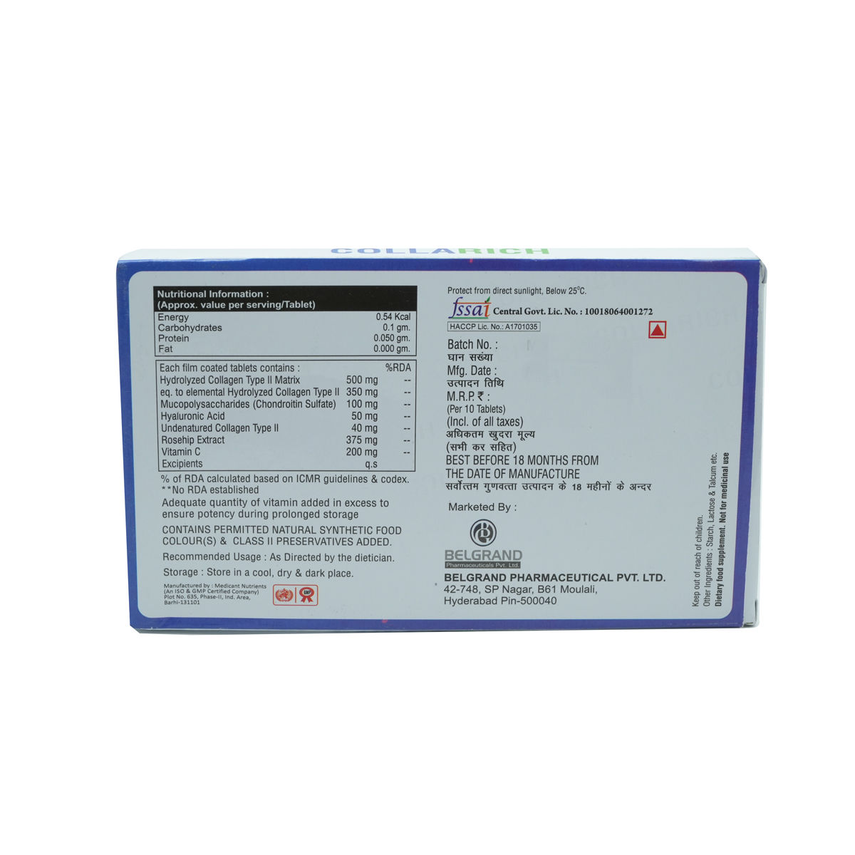 Collarich Tablet 10's Price, Uses, Side Effects, Composition - Apollo ...