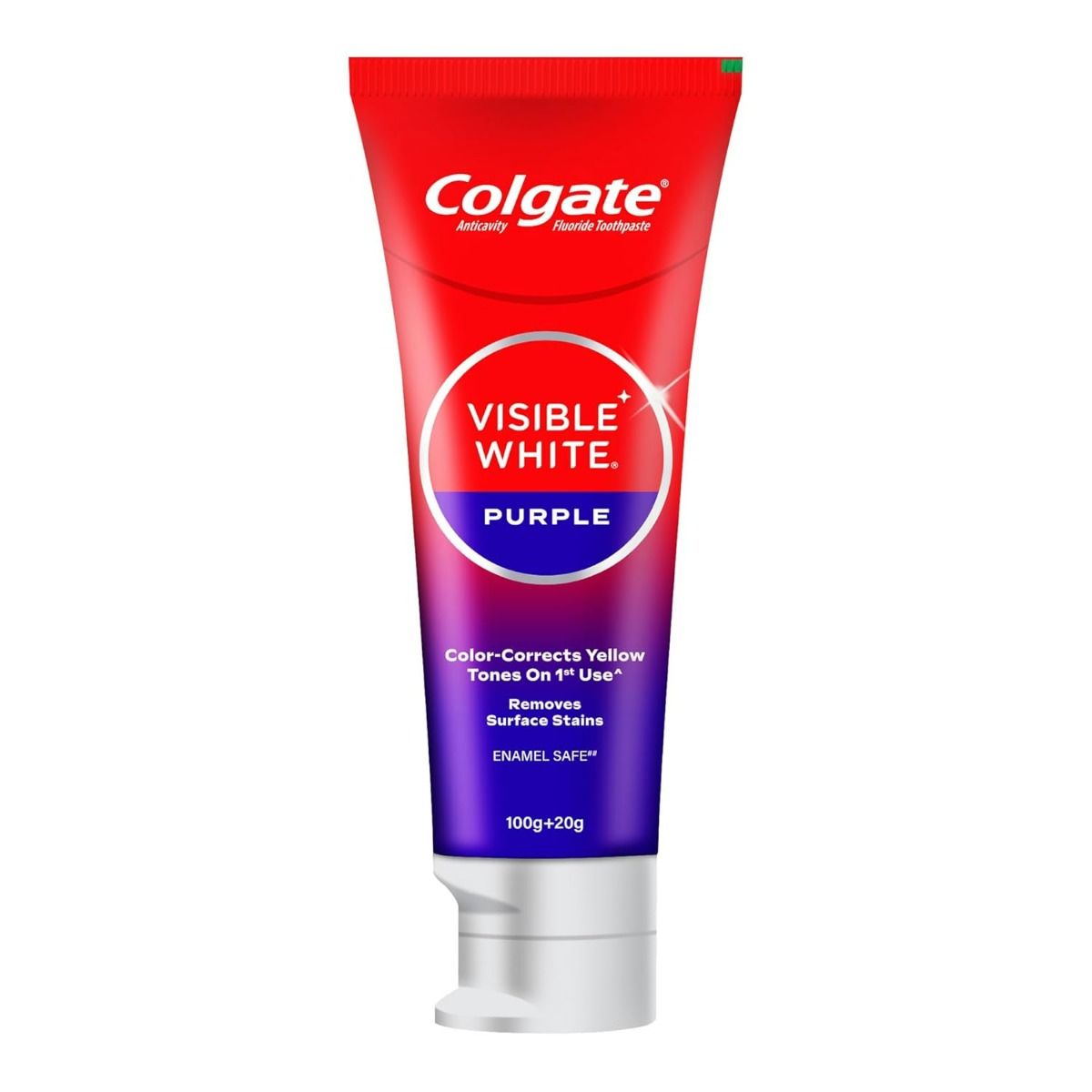 Buy Colgate Visible White Purple Toothpaste, 120 gm | 19 Minutes ...