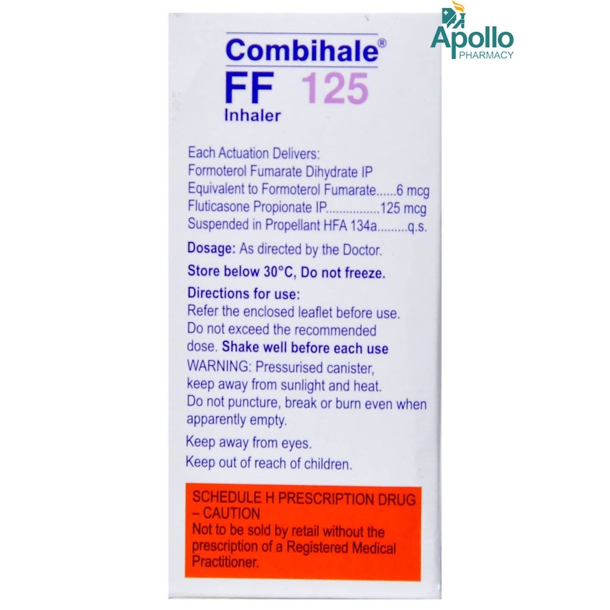 Combihale FF 125mcg Inhaler Price, Uses, Side Effects, Composition ...