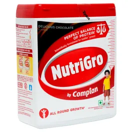 Buy Nutrigro By Complan Delicious Chocolate Flavour Nutrition Powder ...