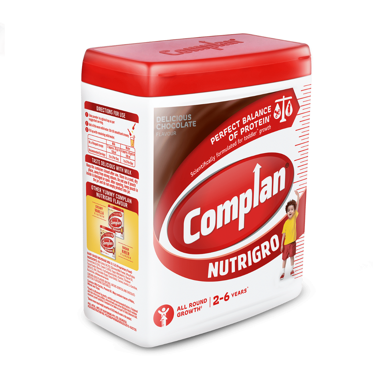 Complan Nutrigro Chocolate Flavour Nutrition Drink Powder, 400 gm Jar ...