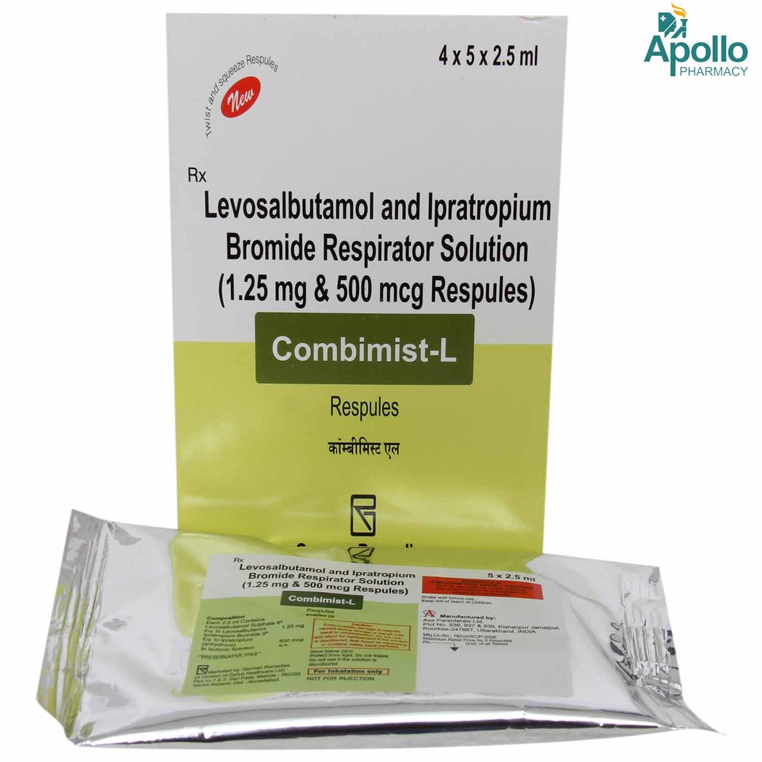 Combimist-L Respules 5 x 2.5 ml Price, Uses, Side Effects, Composition ...
