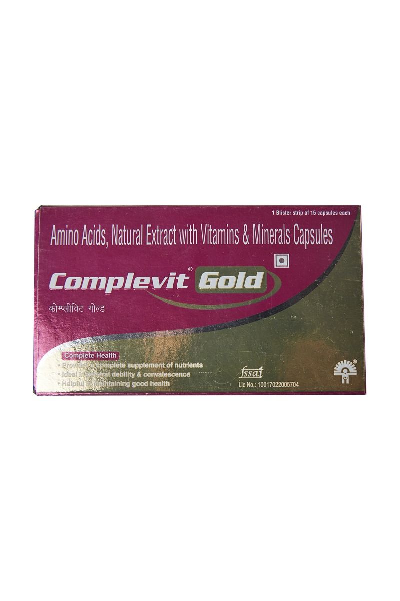 Complevit Gold Capsule 15's Price, Uses, Side Effects, Composition ...