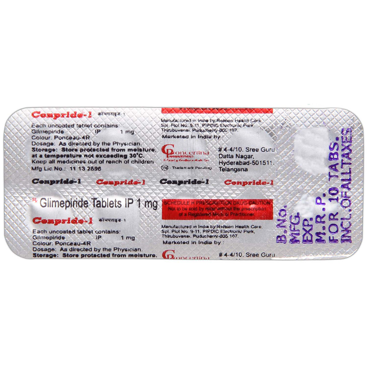 CONPRIDE 1MG TABLET Price, Uses, Side Effects, Composition - Apollo ...