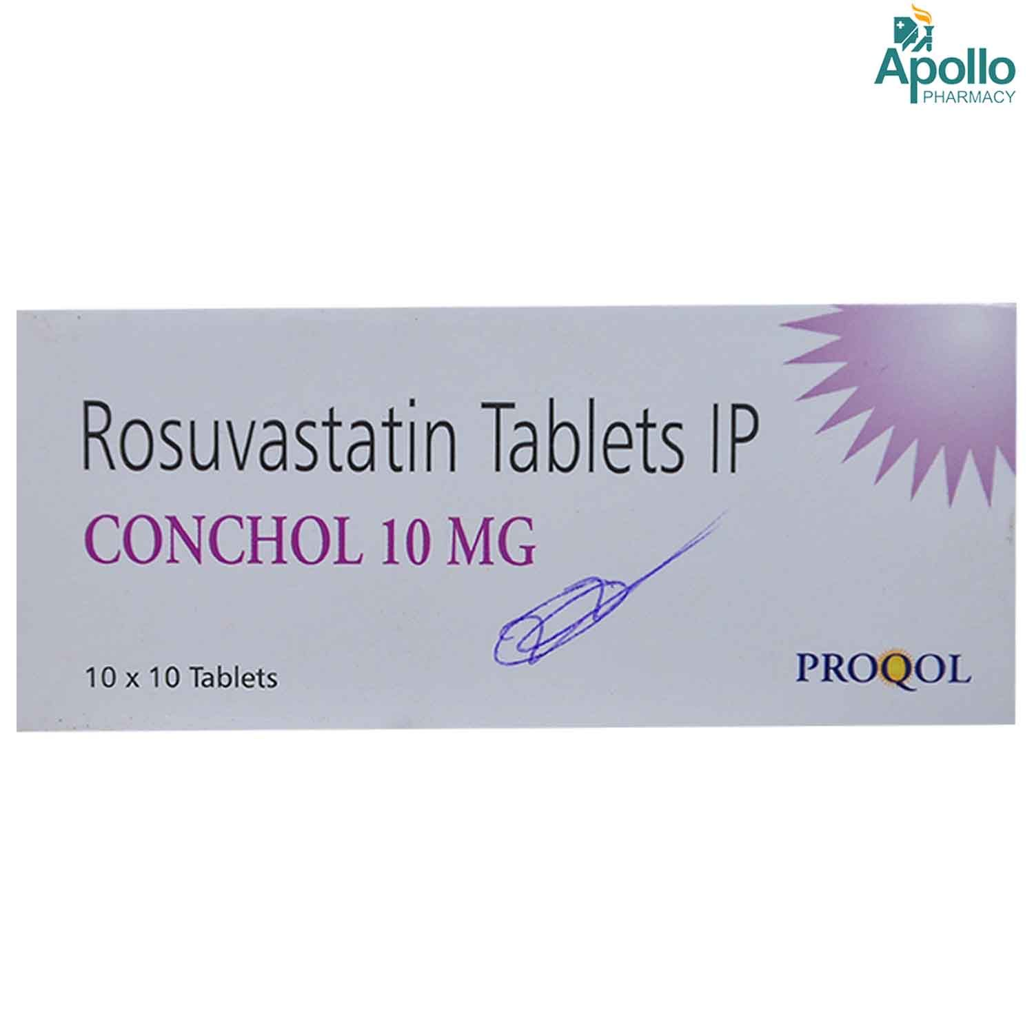 Conchol 10 mg Tablet | Uses, Side Effects, Price | Apollo Pharmacy