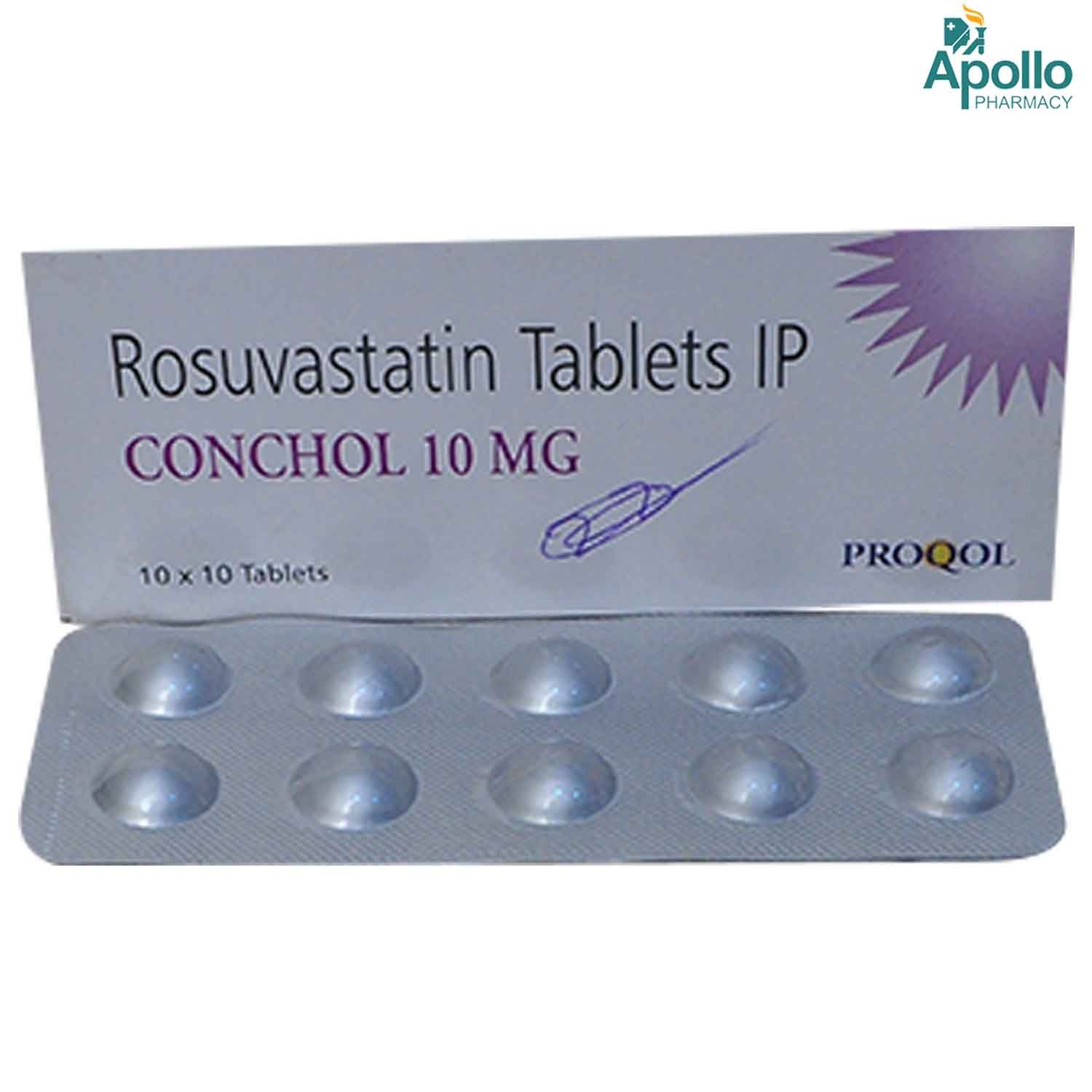 Conchol 10 mg Tablet 10's Price, Uses, Side Effects, Composition ...