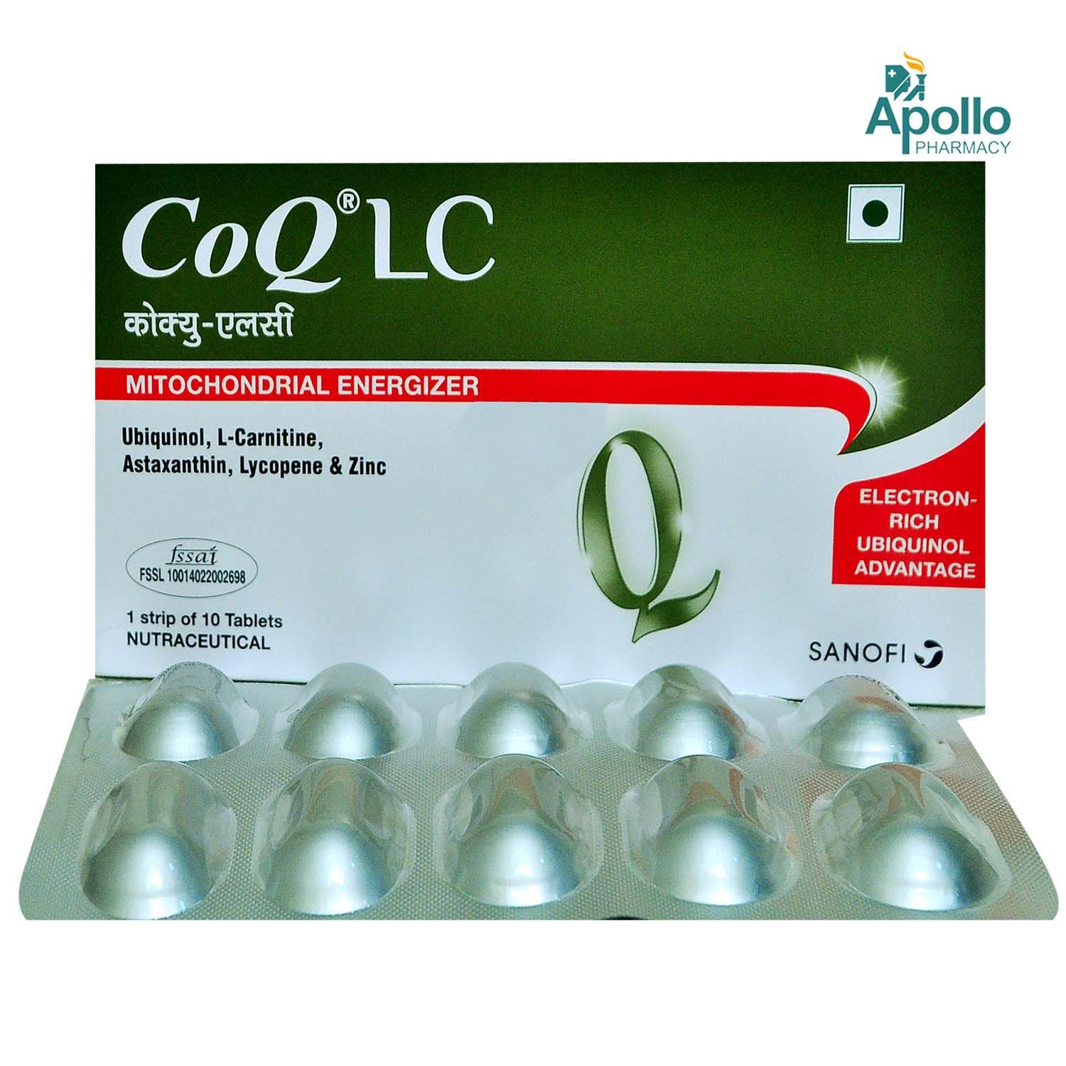CoQ LC Tablet 10's Price, Uses, Side Effects, Composition - Apollo Pharmacy