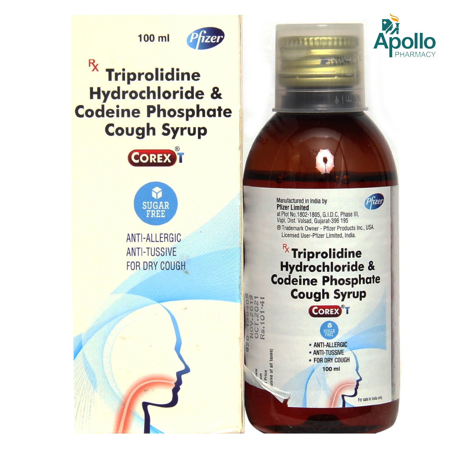 Corex T Syrup 100 ml Price, Uses, Side Effects, Composition - Apollo ...