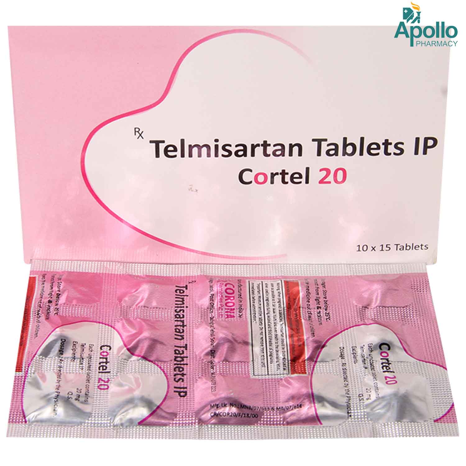 Cortel 20 Tablet 10's Price, Uses, Side Effects, Composition - Apollo ...