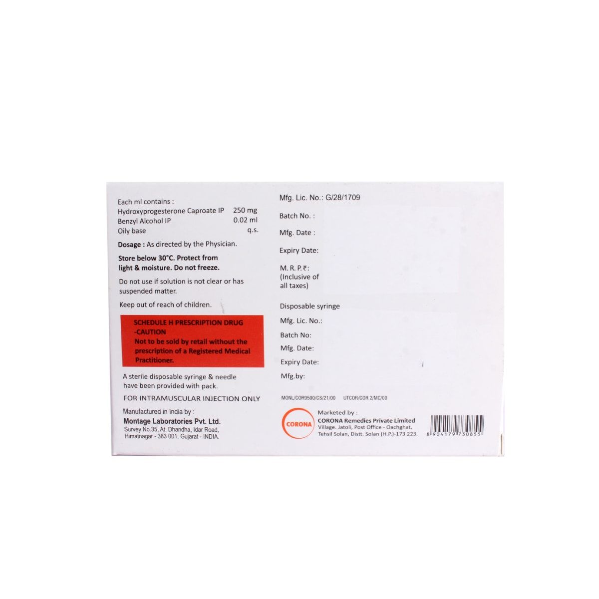 Cor-9 500mg Injection 2ml Price, Uses, Side Effects, Composition ...