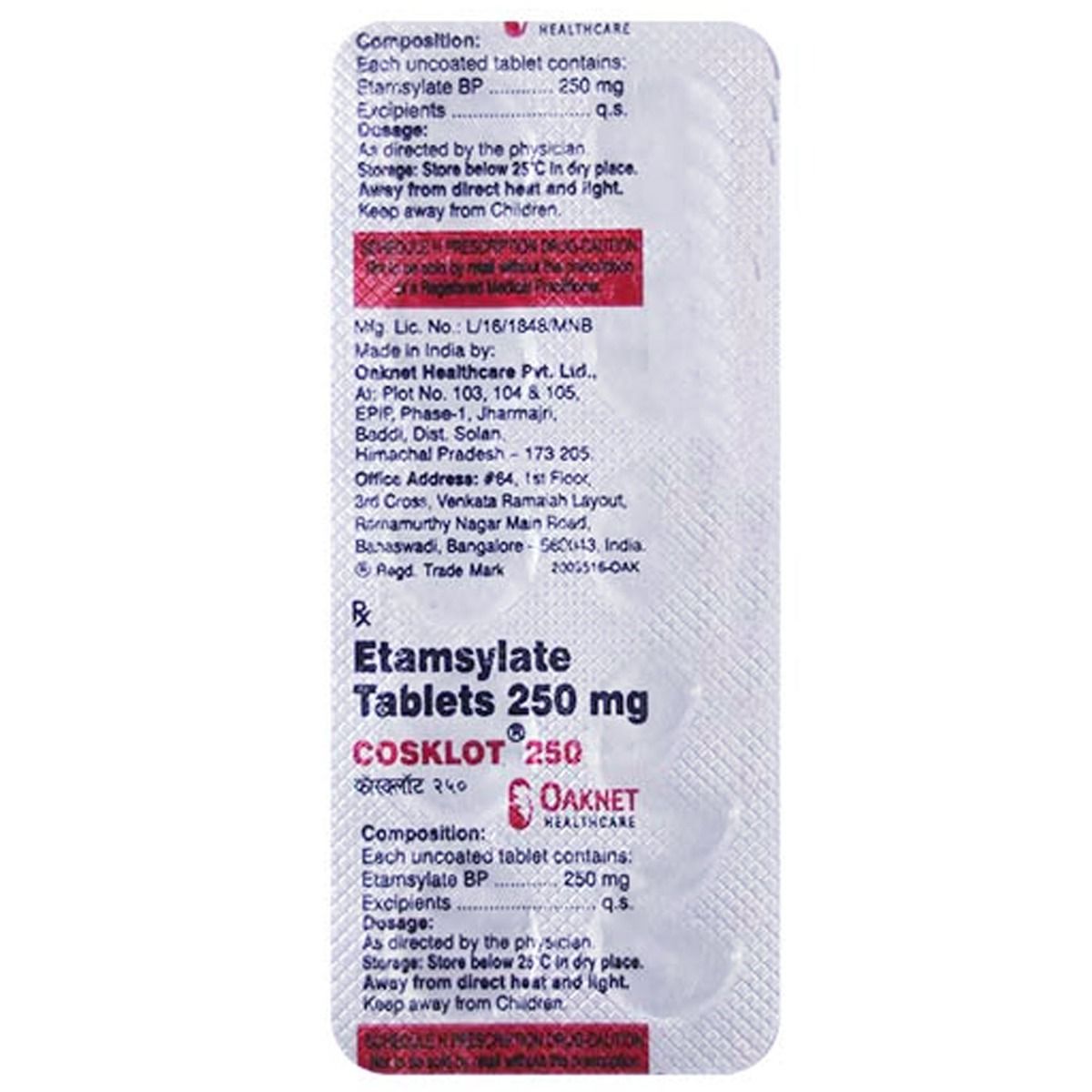 Cosklot 250 Tablet 10's Price, Uses, Side Effects, Composition - Apollo ...