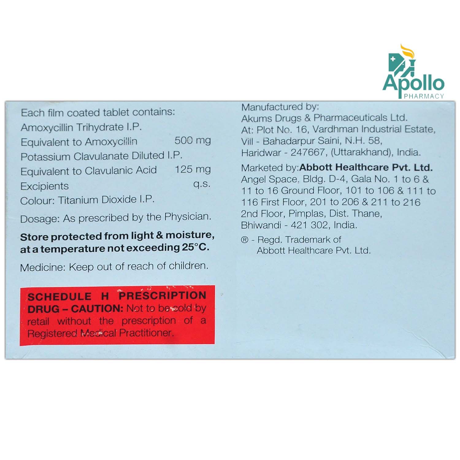 Co-Symoxyl 625 Tablet 10's Price, Uses, Side Effects, Composition ...