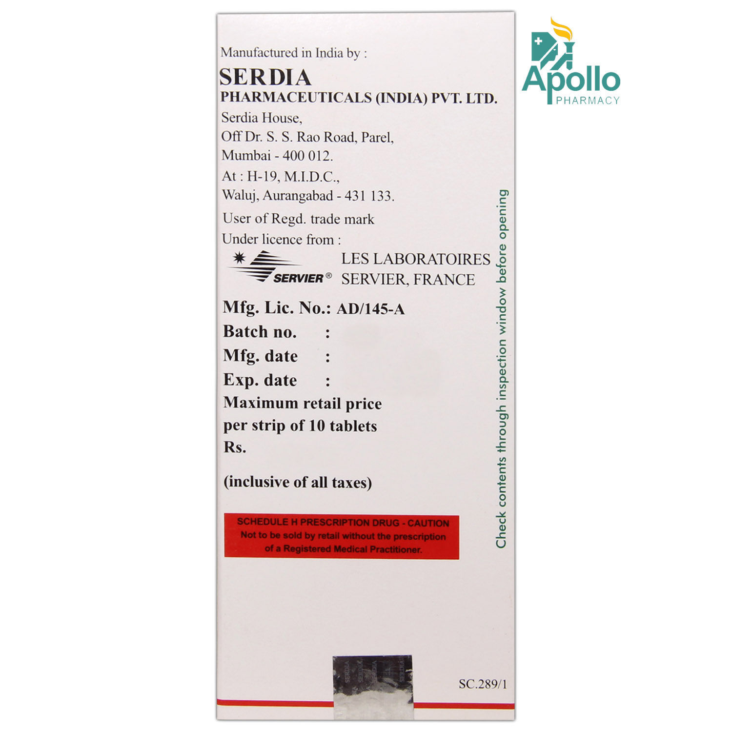 Coversyl Plus HD Tablet 10's Price, Uses, Side Effects, Composition ...