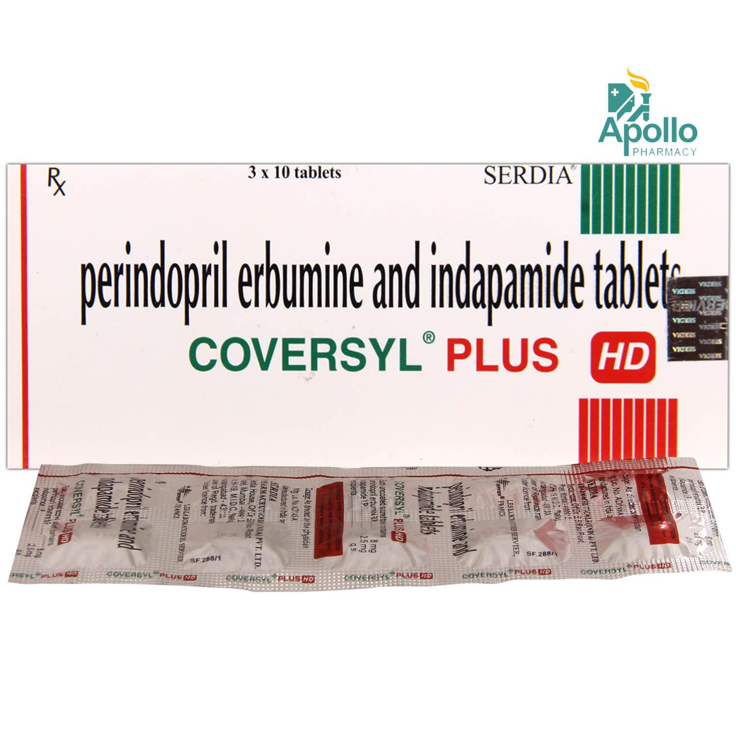 Coversyl Plus HD Tablet 10's Price, Uses, Side Effects, Composition ...