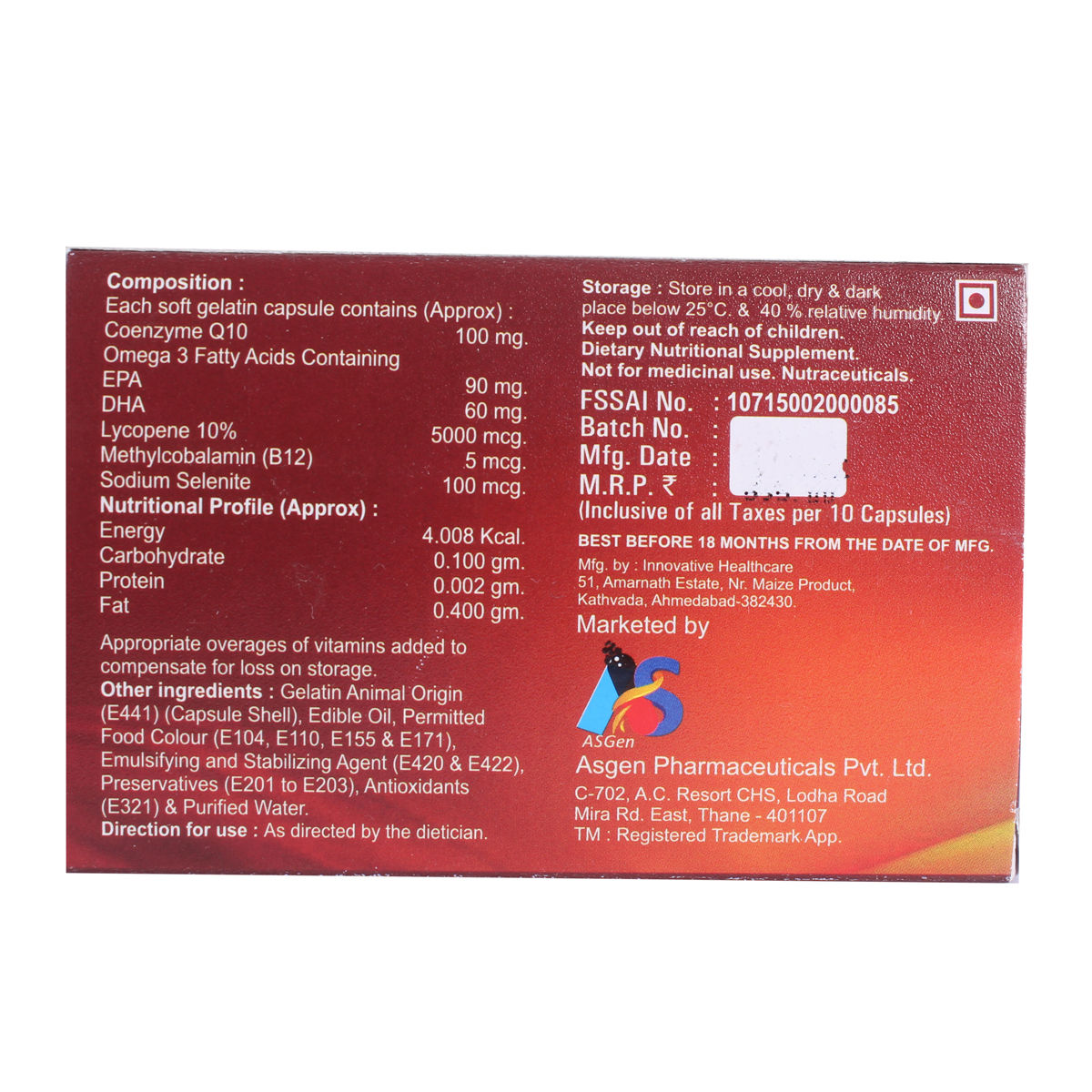 Cozivit Capsule 10's Price, Uses, Side Effects, Composition - Apollo ...