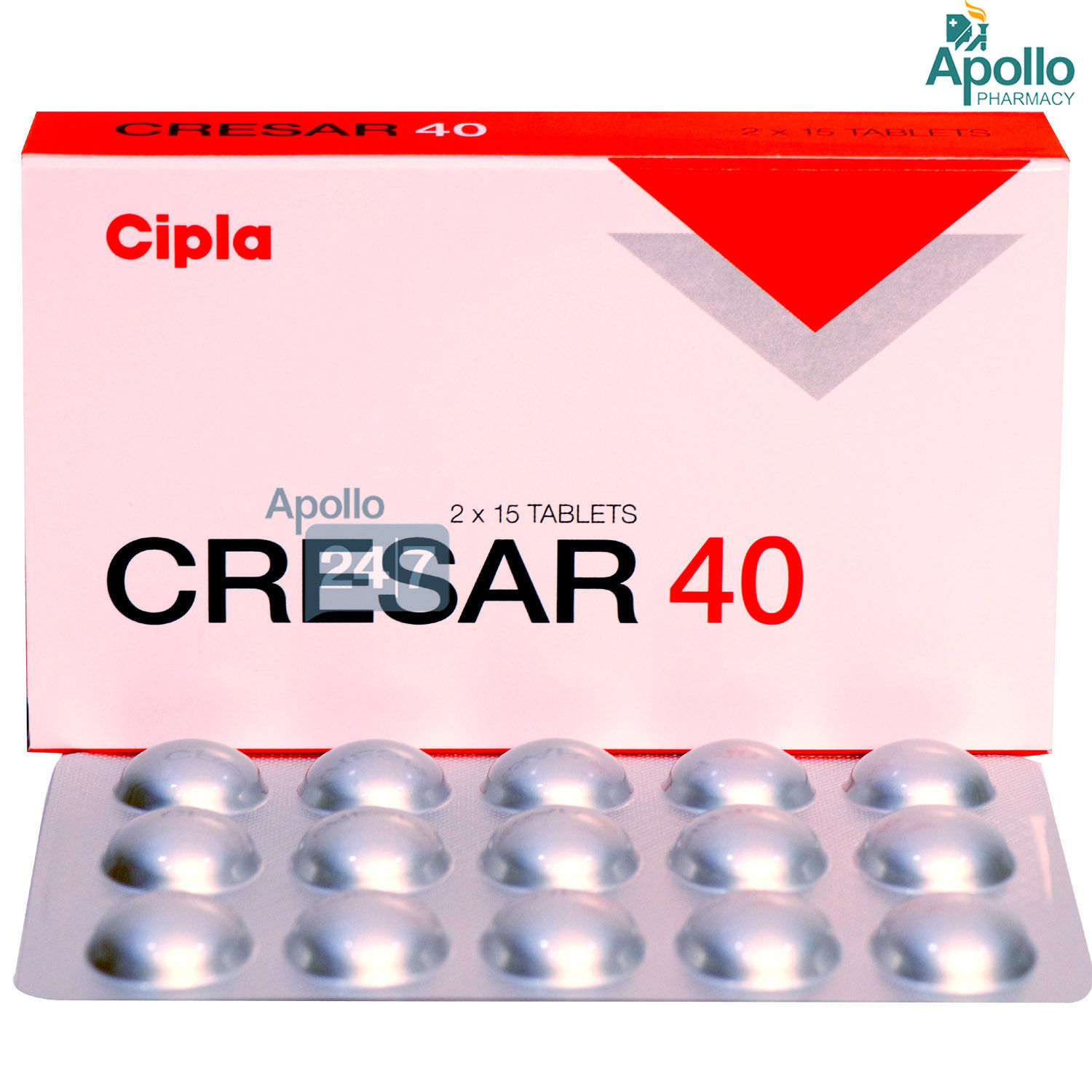 Cresar 40 Tablet | Uses, Side Effects, Price | Apollo Pharmacy