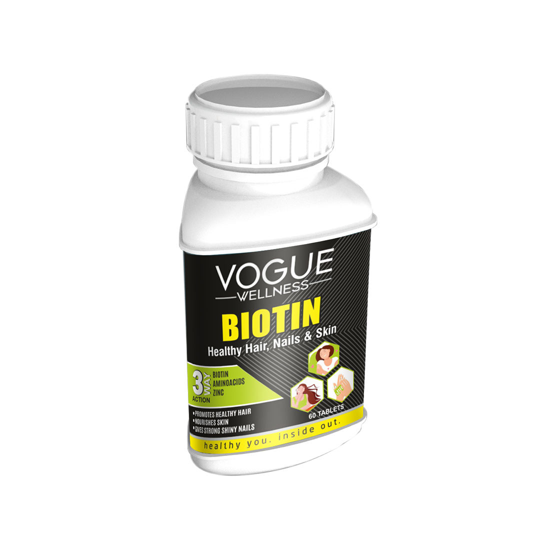 Vogue Wellness Biotin, 60 Tablets Price, Uses, Side Effects ...