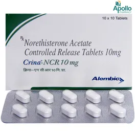 Crina-NCR 10 mg Tablet | Uses, Side Effects, Price | Apollo Pharmacy