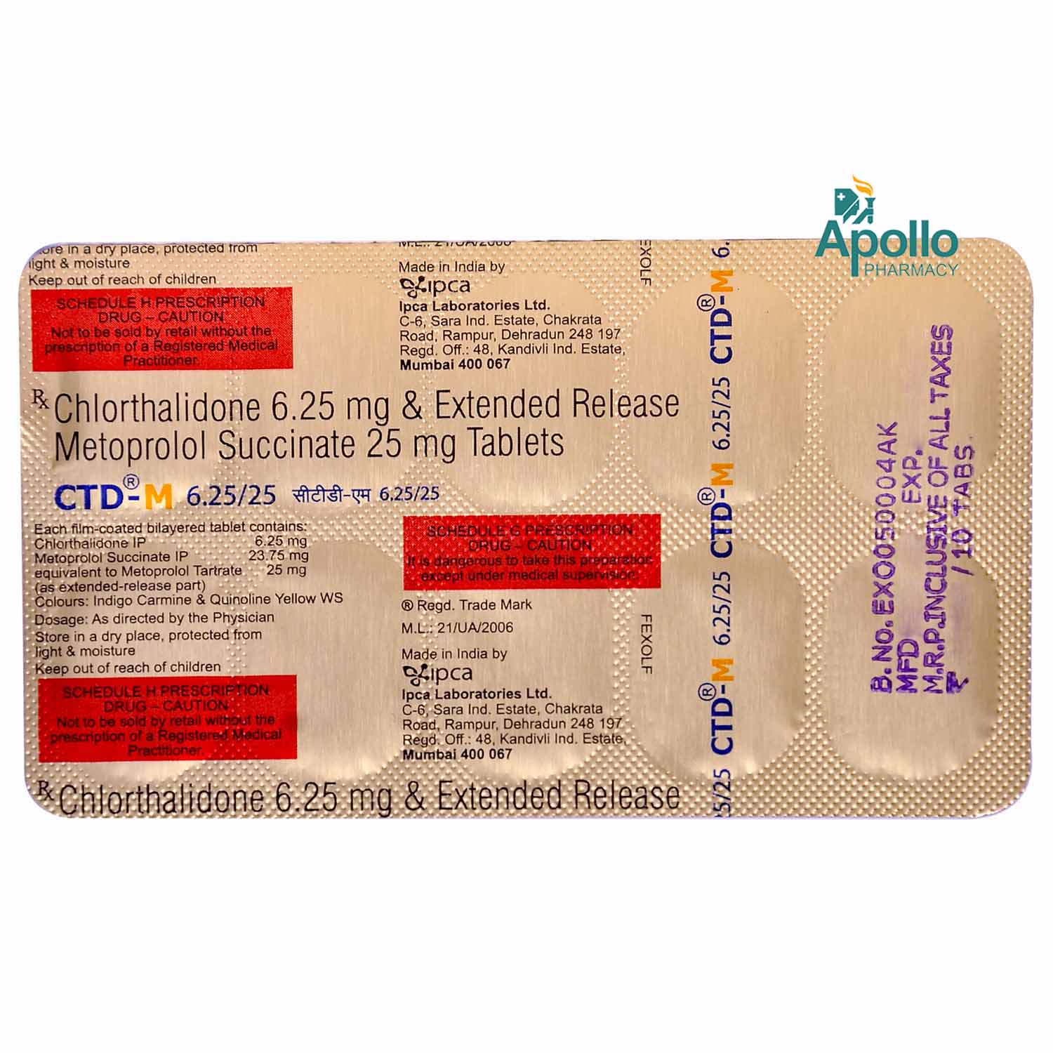 CTD-M 6.25/25 Tablet 10's Price, Uses, Side Effects, Composition ...