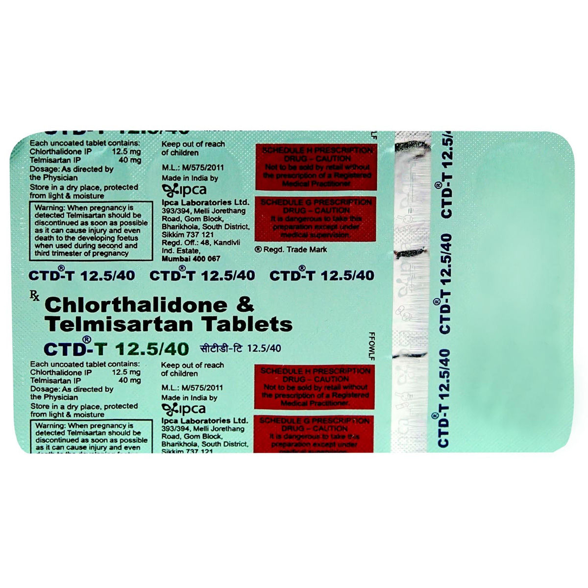 CTD-T 12.5/40 Tablet 15's Price, Uses, Side Effects, Composition ...