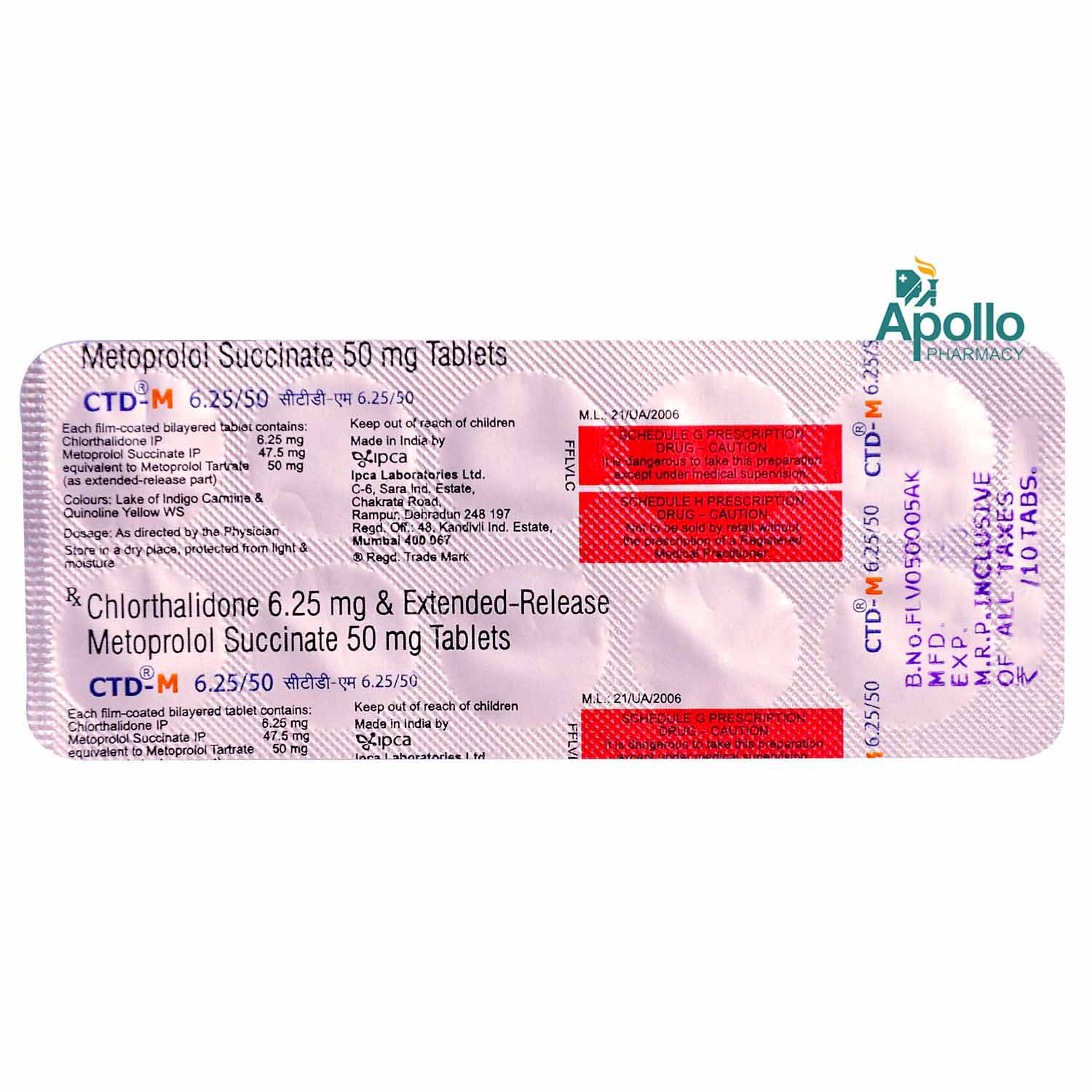 CTD-M 6.25/50 Tablet 10's Price, Uses, Side Effects, Composition ...