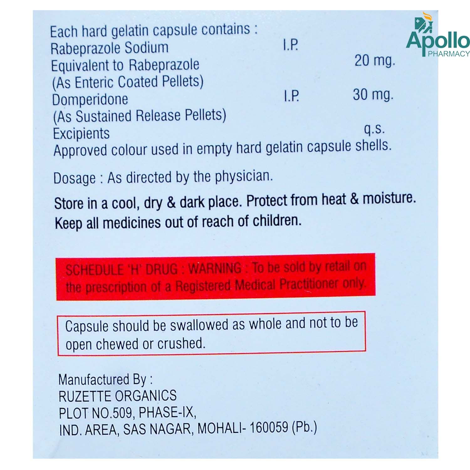 Curorab DSR Tablet 10's Price, Uses, Side Effects, Composition - Apollo ...