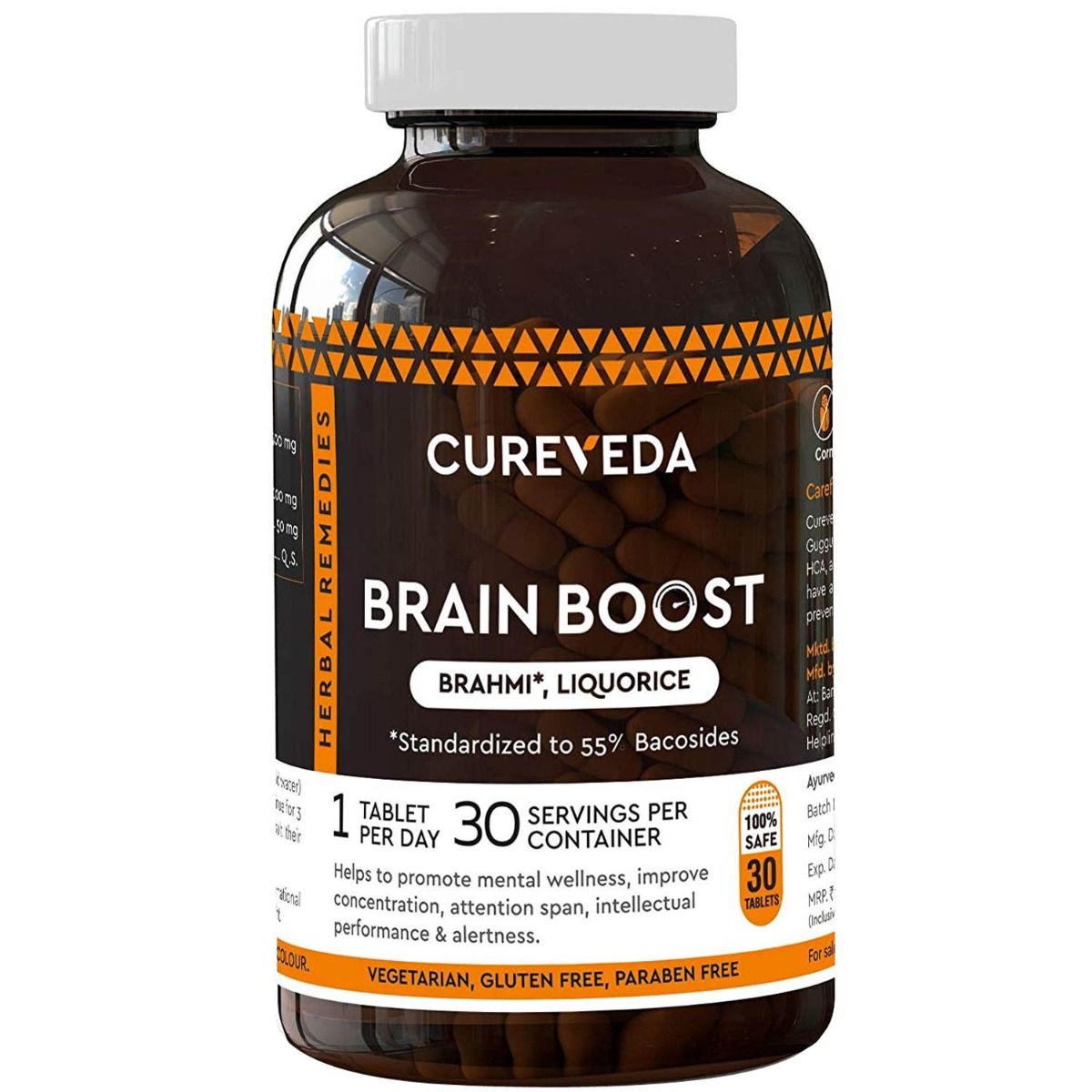 Cureveda Brain Boost, 30 Tablets Price, Uses, Side Effects, Composition ...