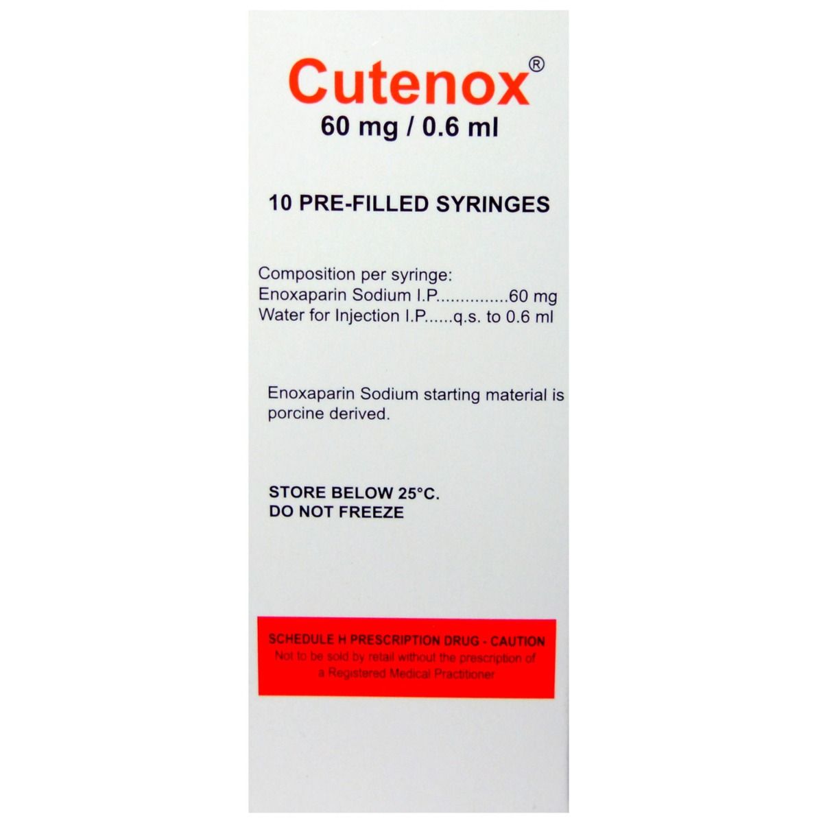 Cutenox 60mg Injection 0.6 ml Price, Uses, Side Effects, Composition ...