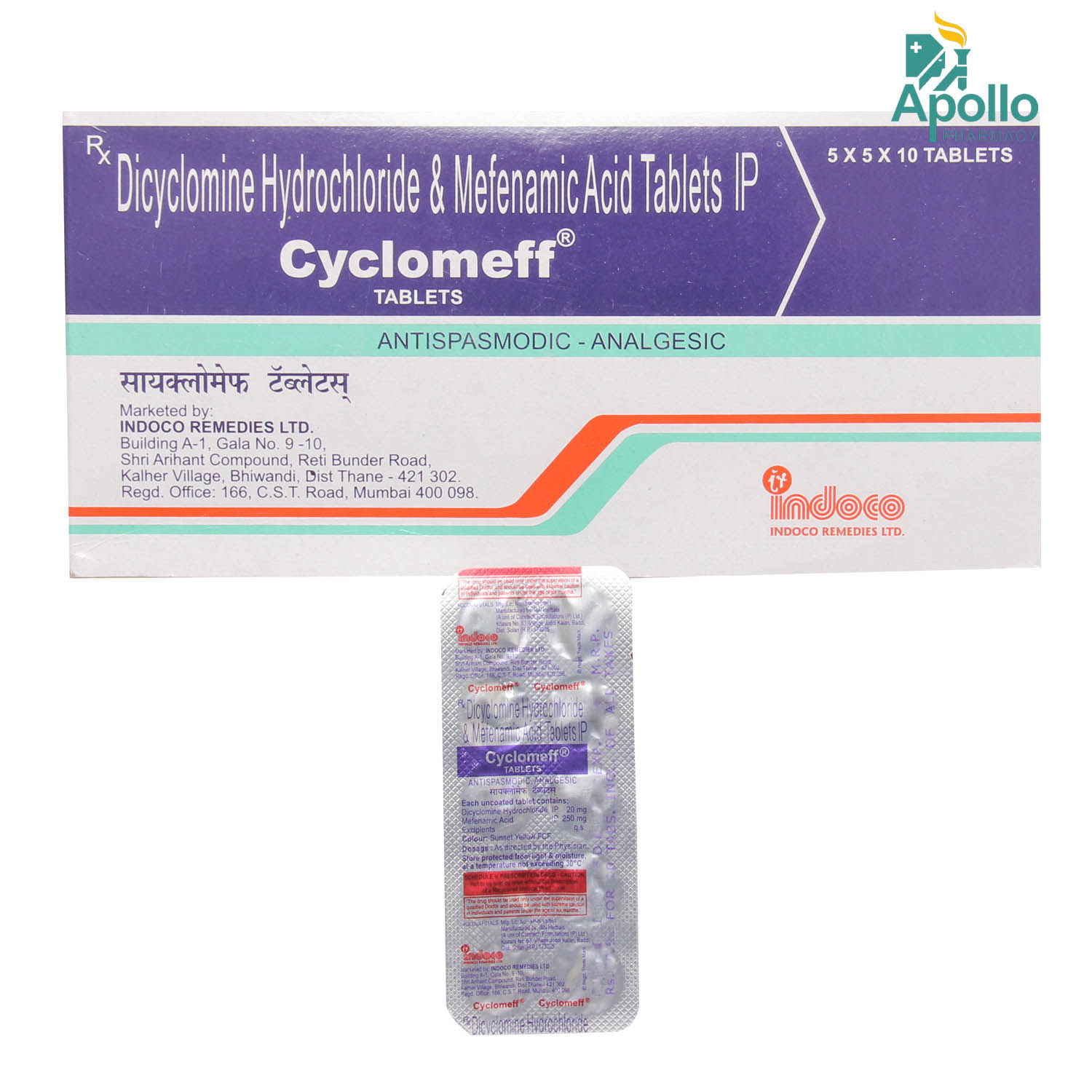 Cyclomeff Tablet 10's Price, Uses, Side Effects, Composition - Apollo ...