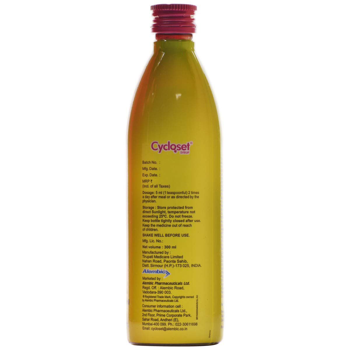 Cycloset Syrup, 300 ml Price, Uses, Side Effects, Composition - Apollo ...