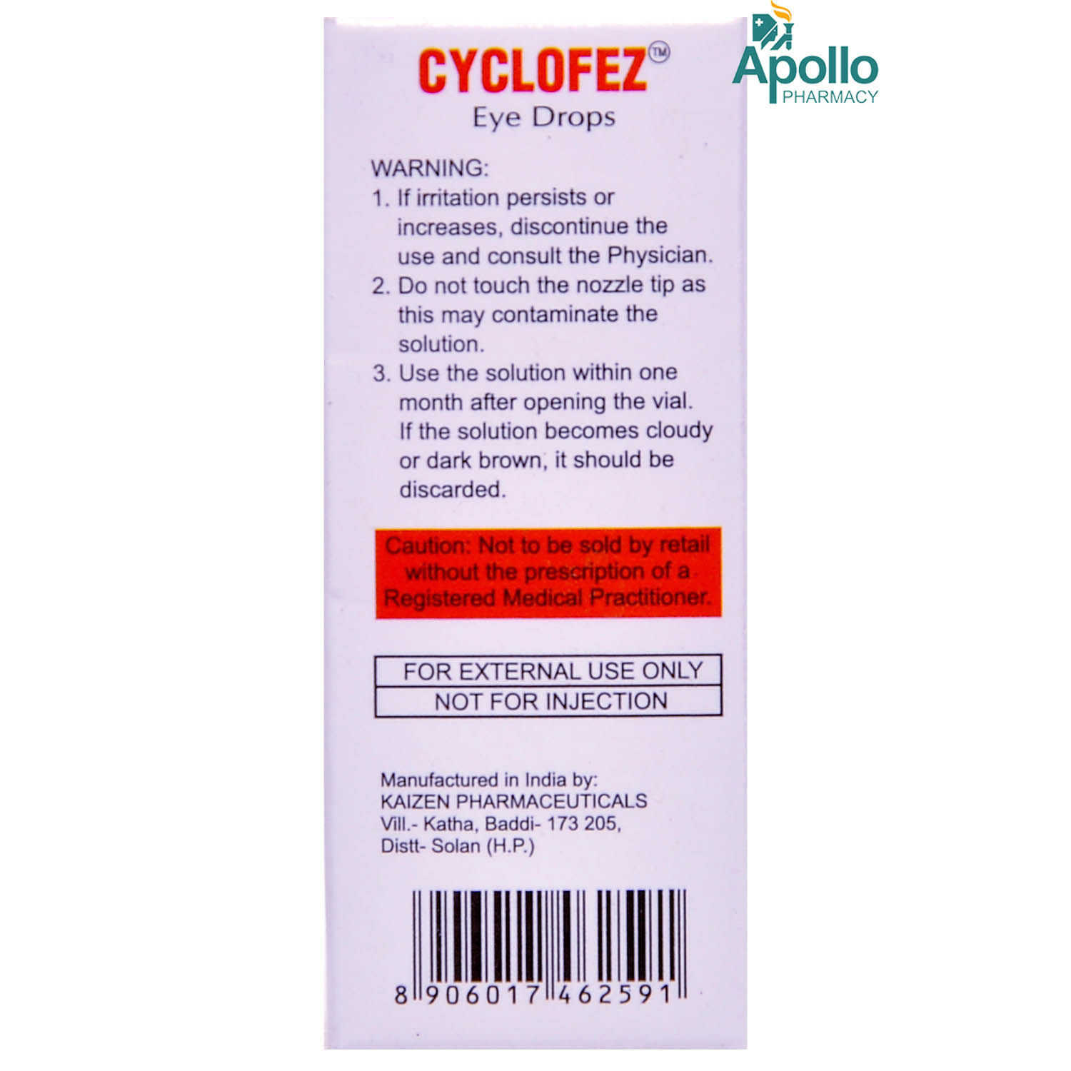 Cyclofez Eye Drops 5 ml Price, Uses, Side Effects, Composition - Apollo ...