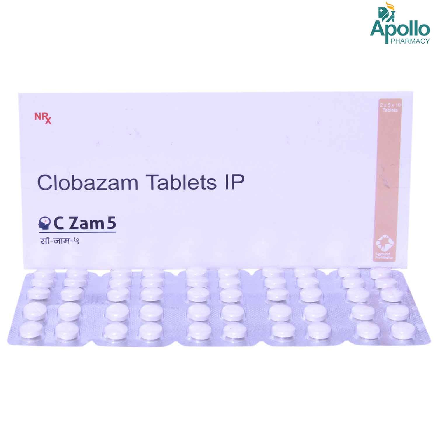 CZAM 5MG TABLET Price, Uses, Side Effects, Composition - Apollo Pharmacy
