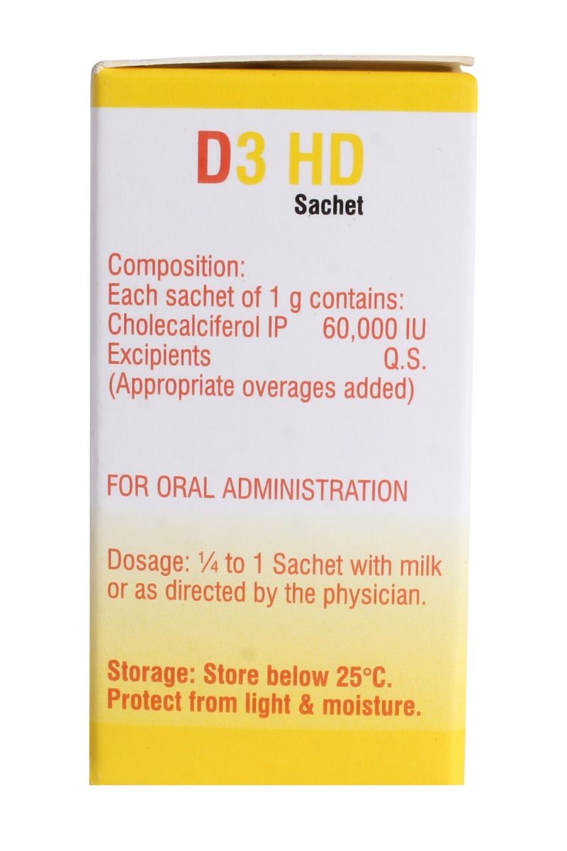D3 HD Sugar Free Sachet 1 gm Price, Uses, Side Effects, Composition ...