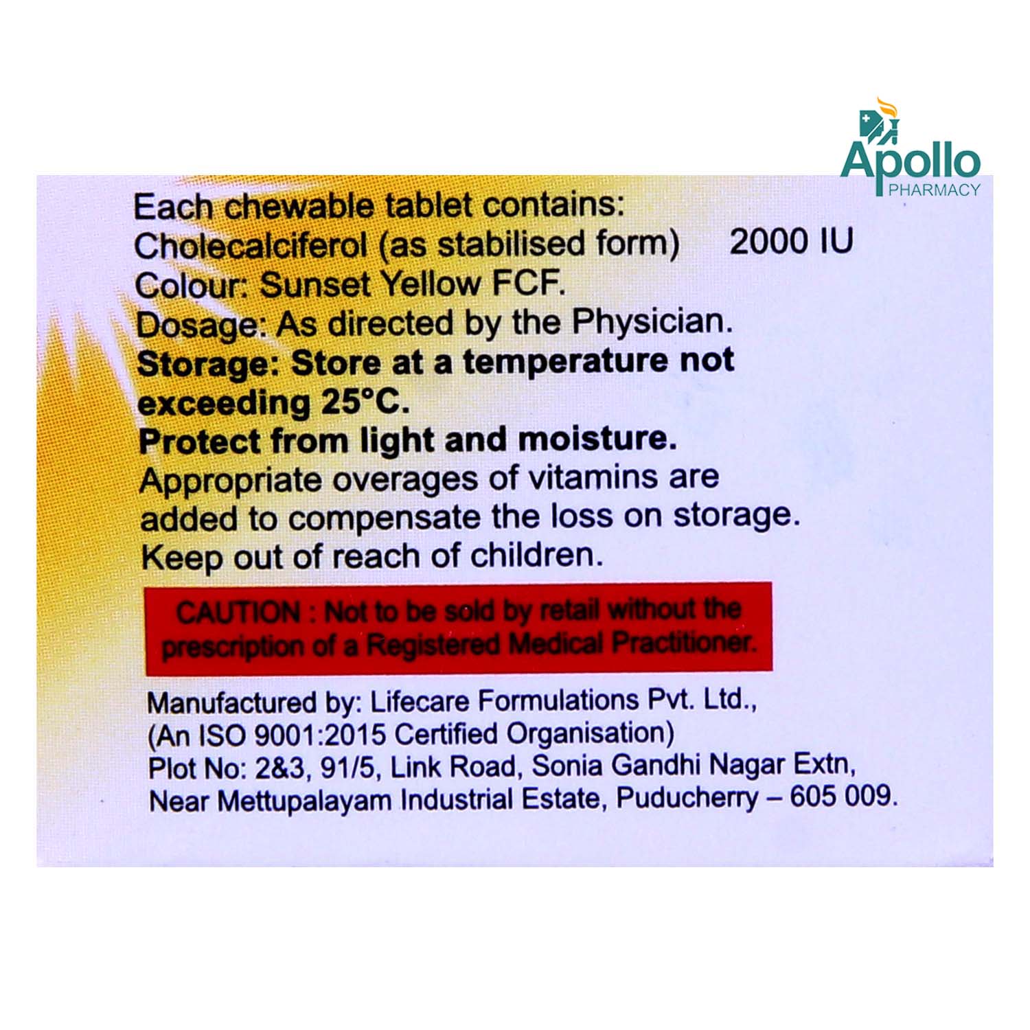 D3 More 2K Chewable Tablet 10's Price, Uses, Side Effects, Composition ...