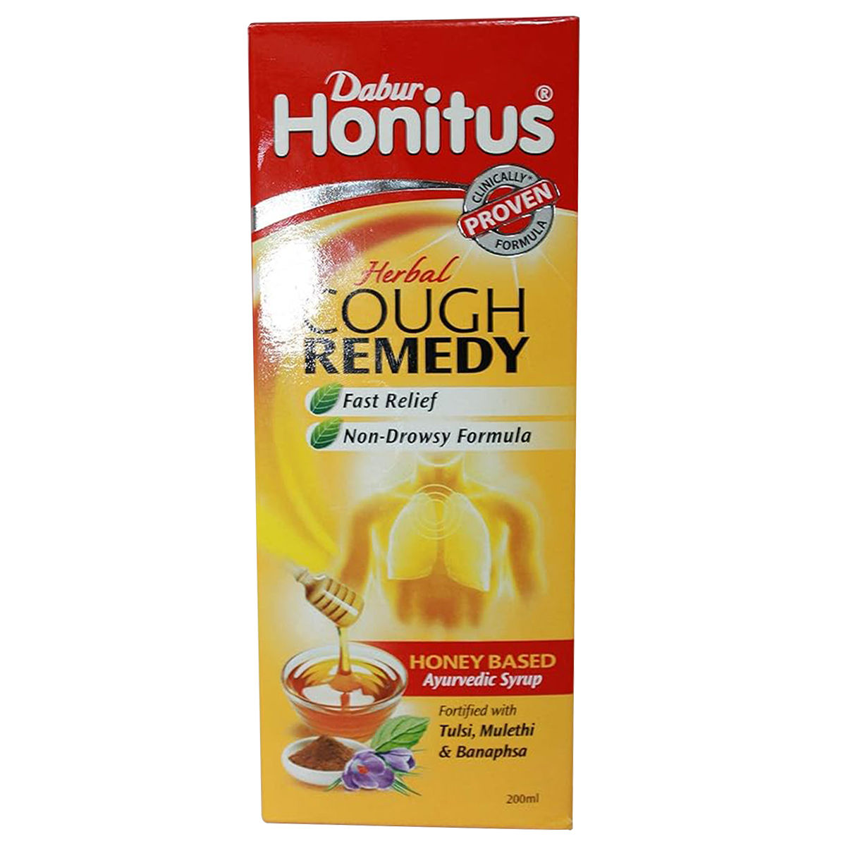 Buy Dabur Honitus Herbal Cough Remedy Syrup, 200 ml | 19 Minutes ...