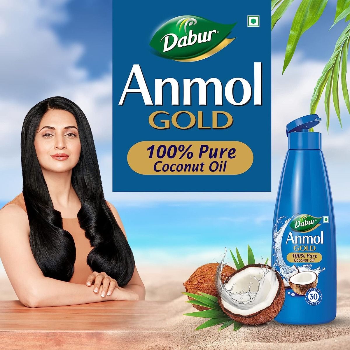 Buy Dabur Anmol Gold 100% Pure Coconut Oil, 600 ml | 19 Minutes ...