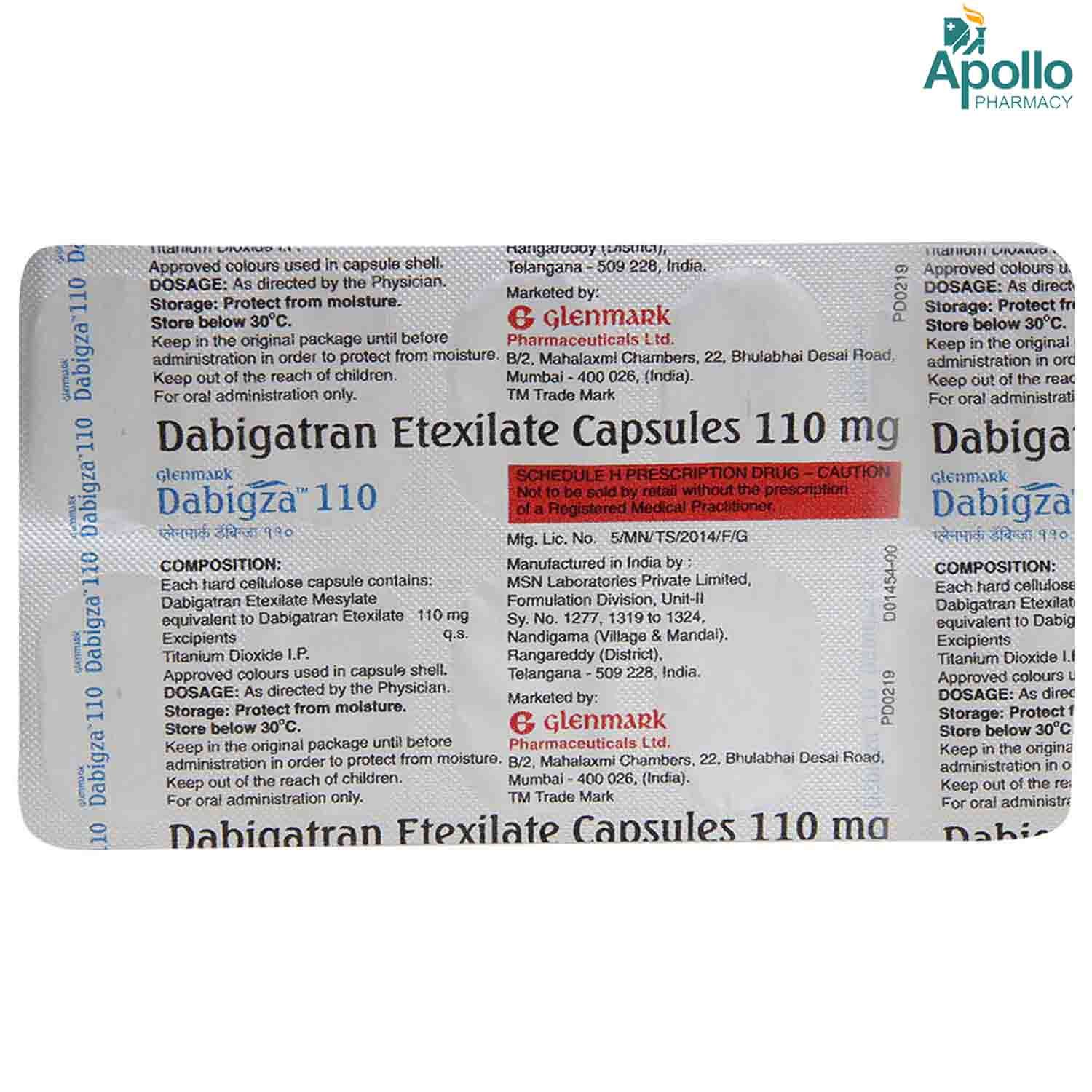 Dabigza 110 Capsule 10's Price, Uses, Side Effects, Composition ...