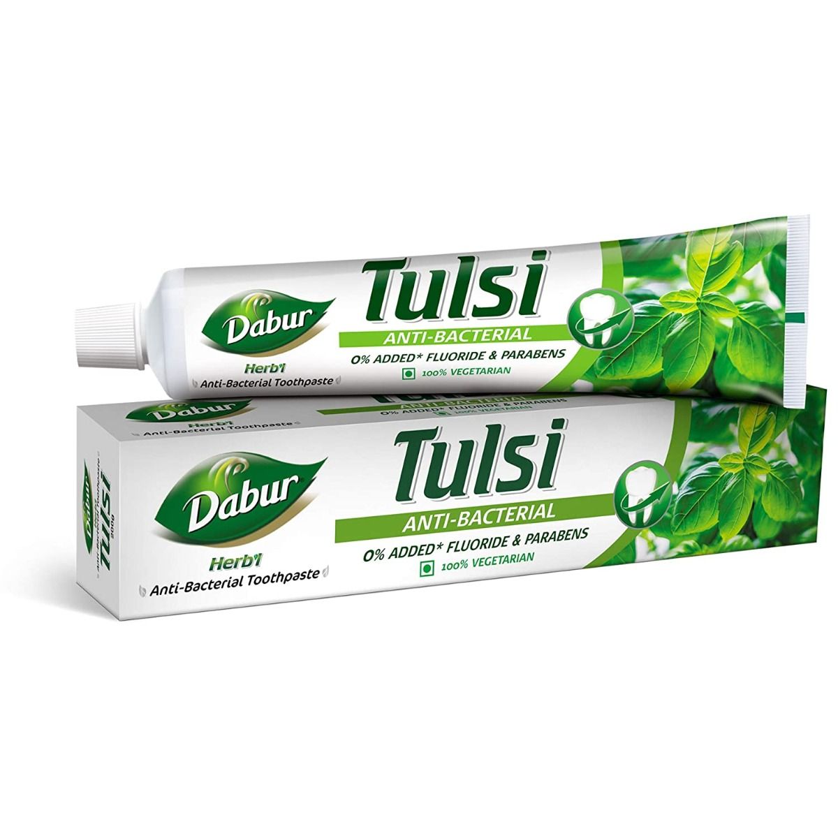 Dabur Herb'l Tulsi Anti-Bacterial Tooth Paste, 100 gm Price, Uses, Side ...