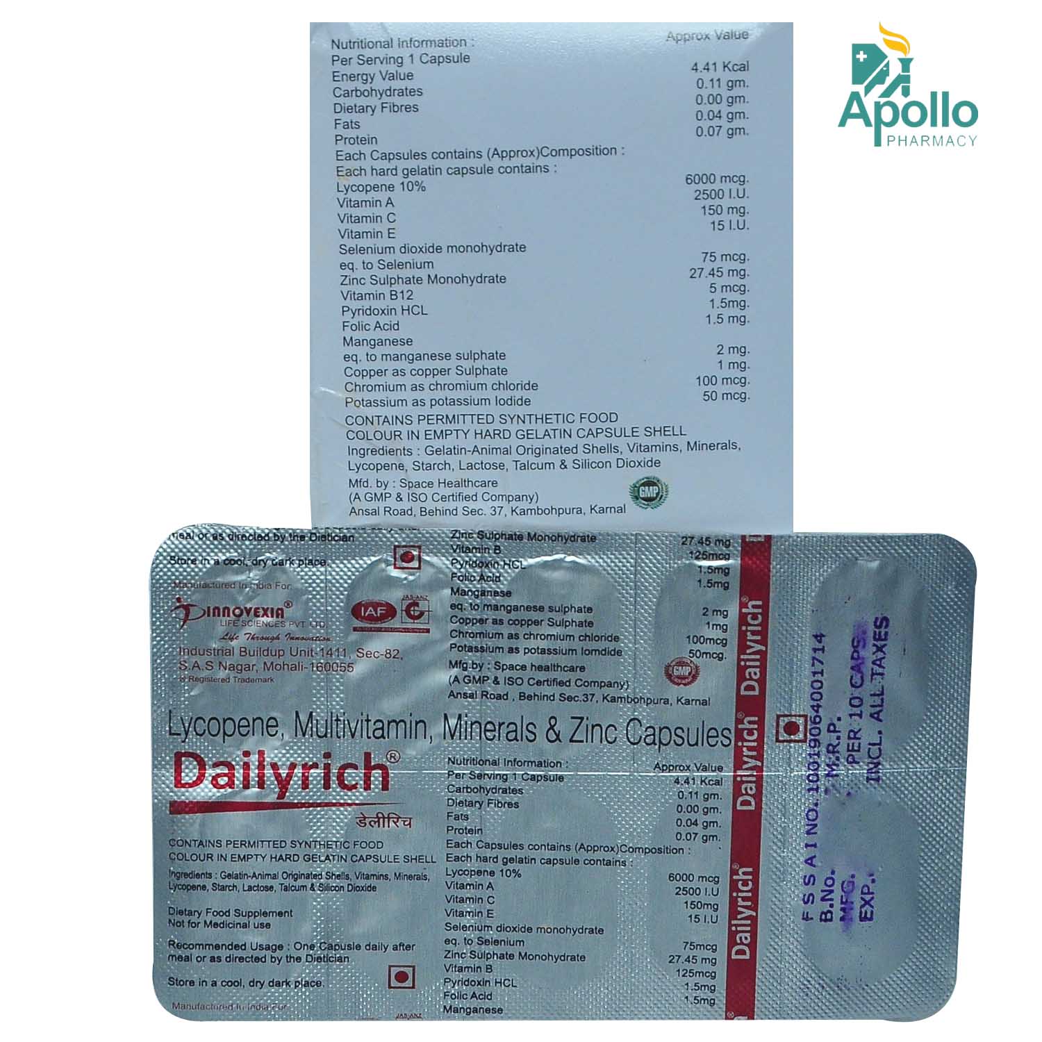 Dailyrich Capsule 10's Price, Uses, Side Effects, Composition - Apollo ...