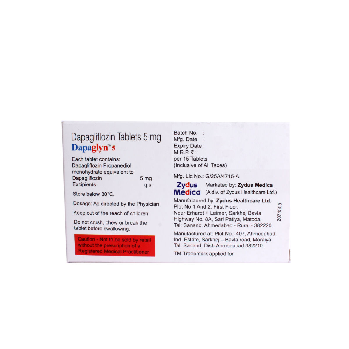 Dapaglyn 5 Tablet 15's Price, Uses, Side Effects, Composition - Apollo ...