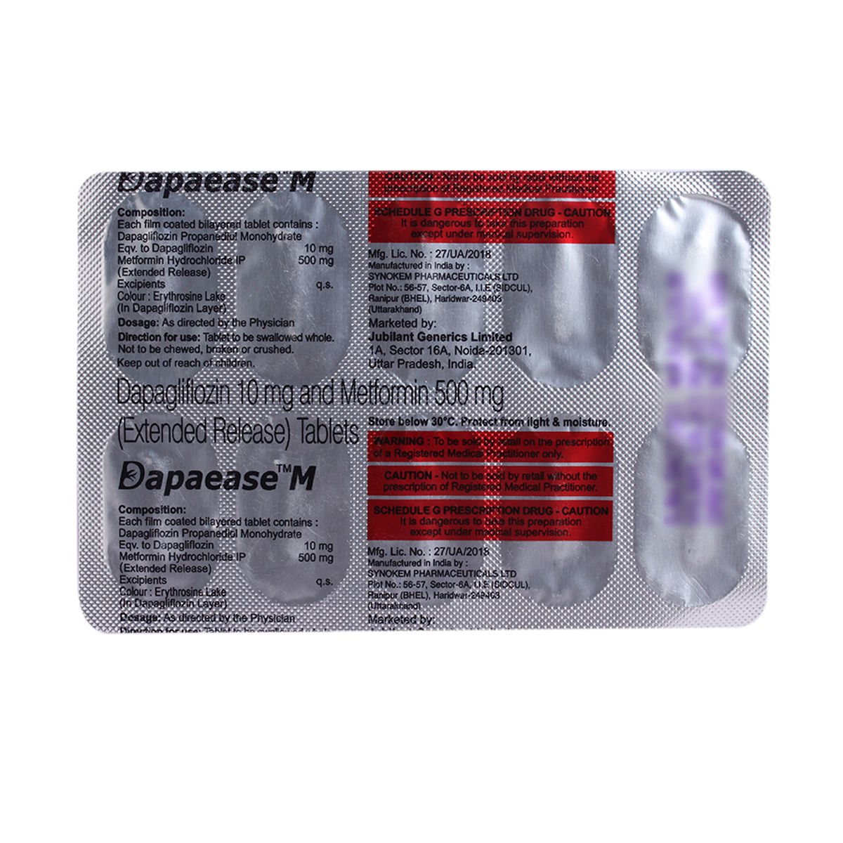 Dapaease M Tablet 10's Price, Uses, Side Effects, Composition - Apollo ...