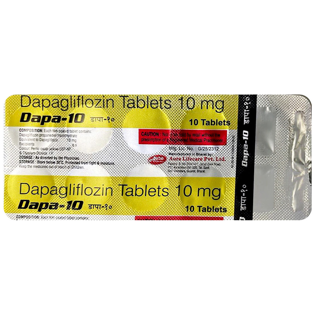 Dapa-10 Tablet 10's | Uses, Side Effects, Price | Apollo Pharmacy