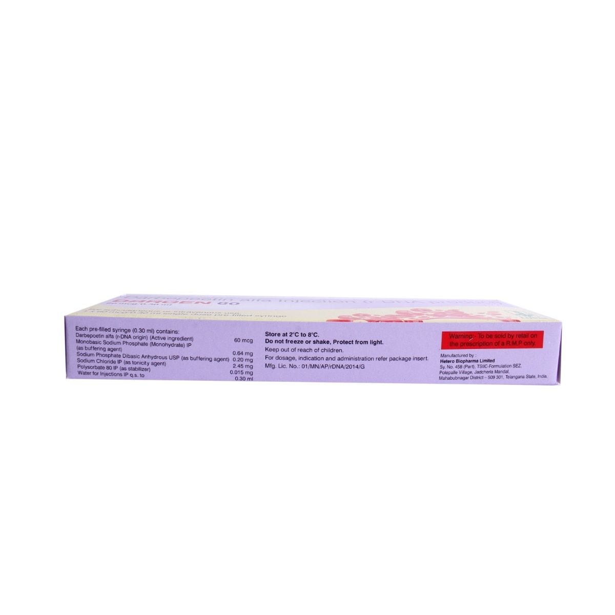 Dargen 60mcg Pfs Injection 0.3ml Price, Uses, Side Effects, Composition ...