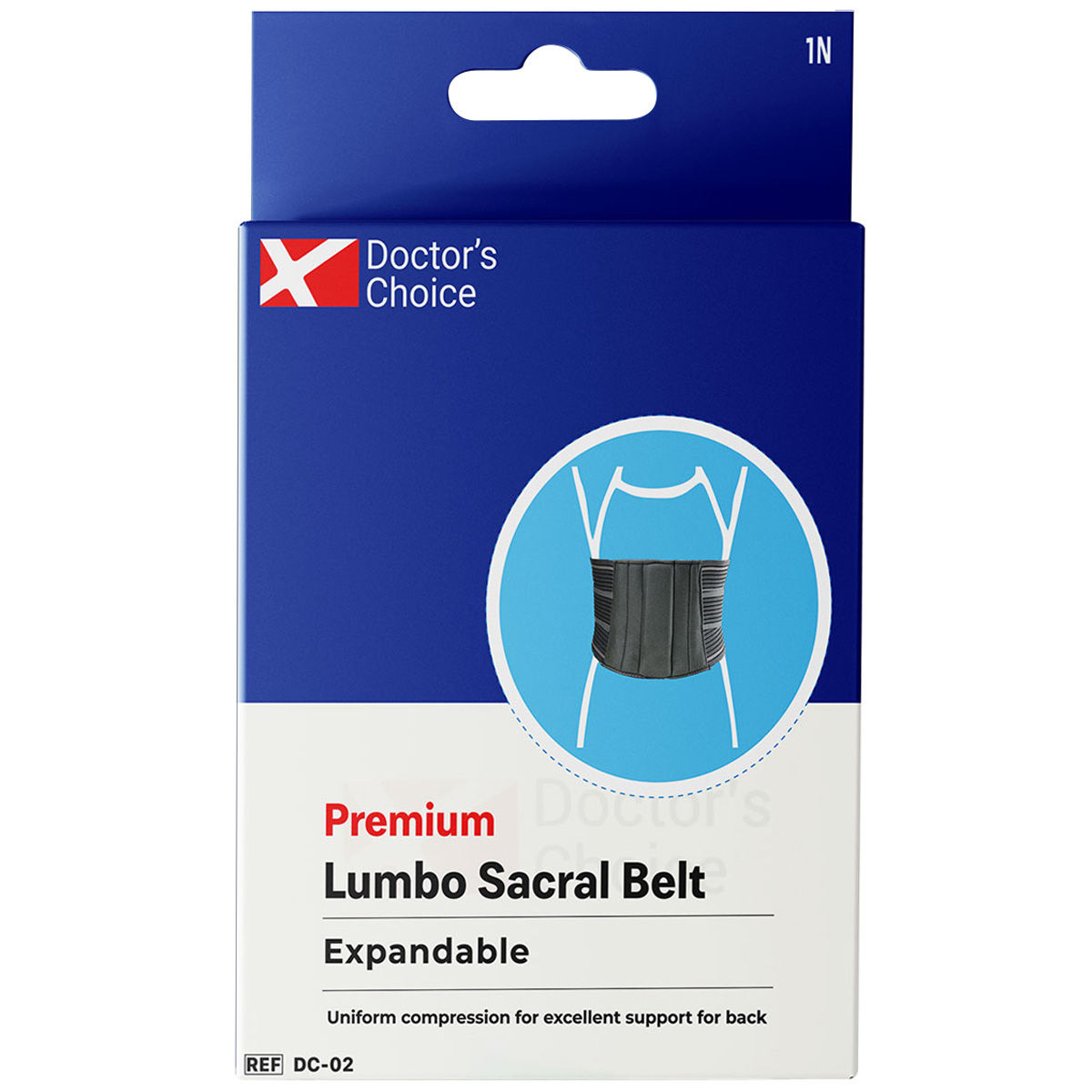 Buy Doctor's Choice Premium Lumbo Sacral Belt Expandable XXL DC-02, 1 ...